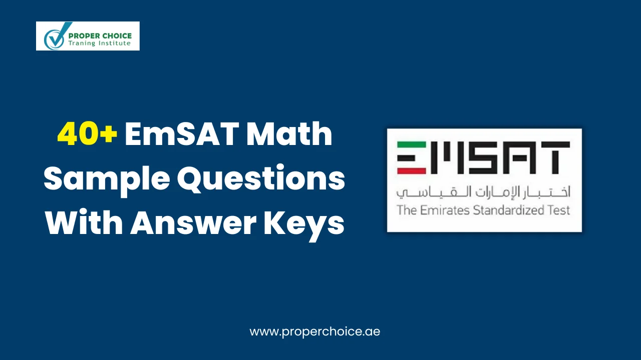 40 EmSAT Math Sample Questions With Answer Keys 2023 